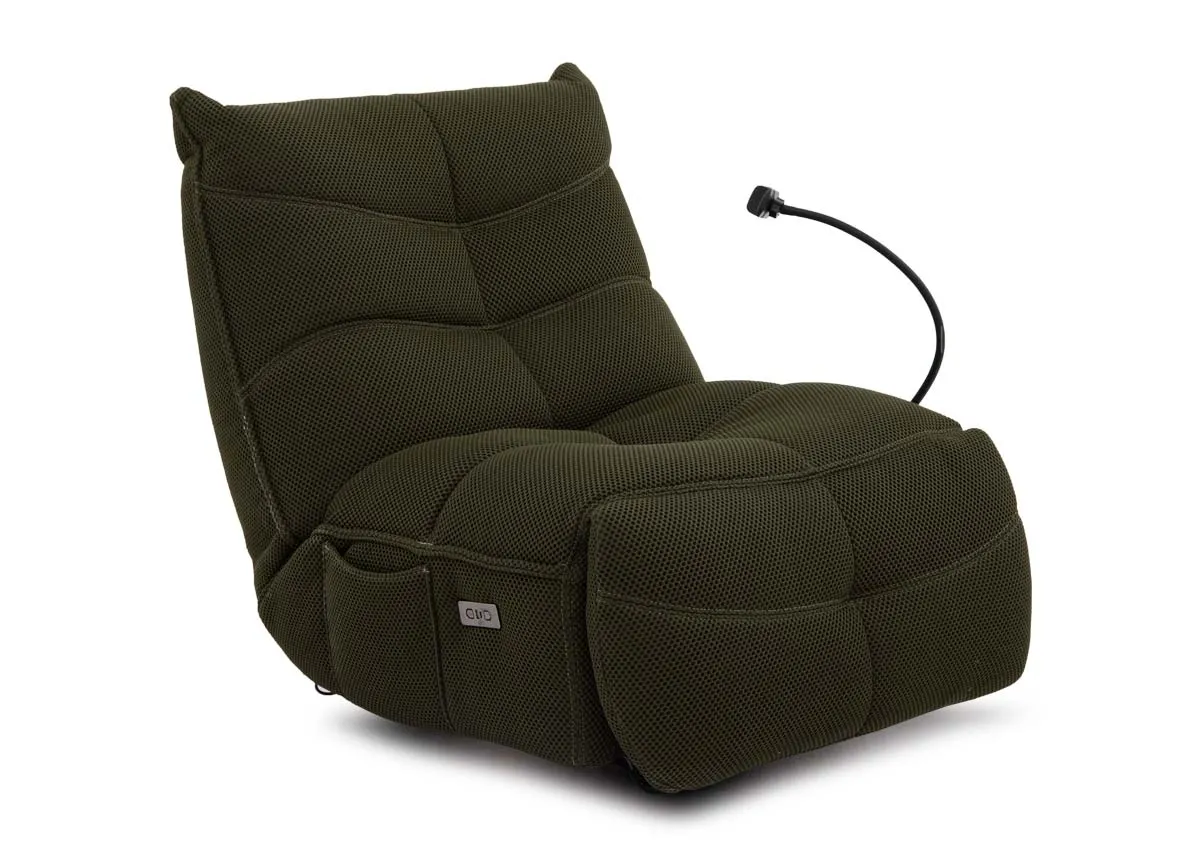 Green Fabric Power Gliding Gaming Chair Sonic
