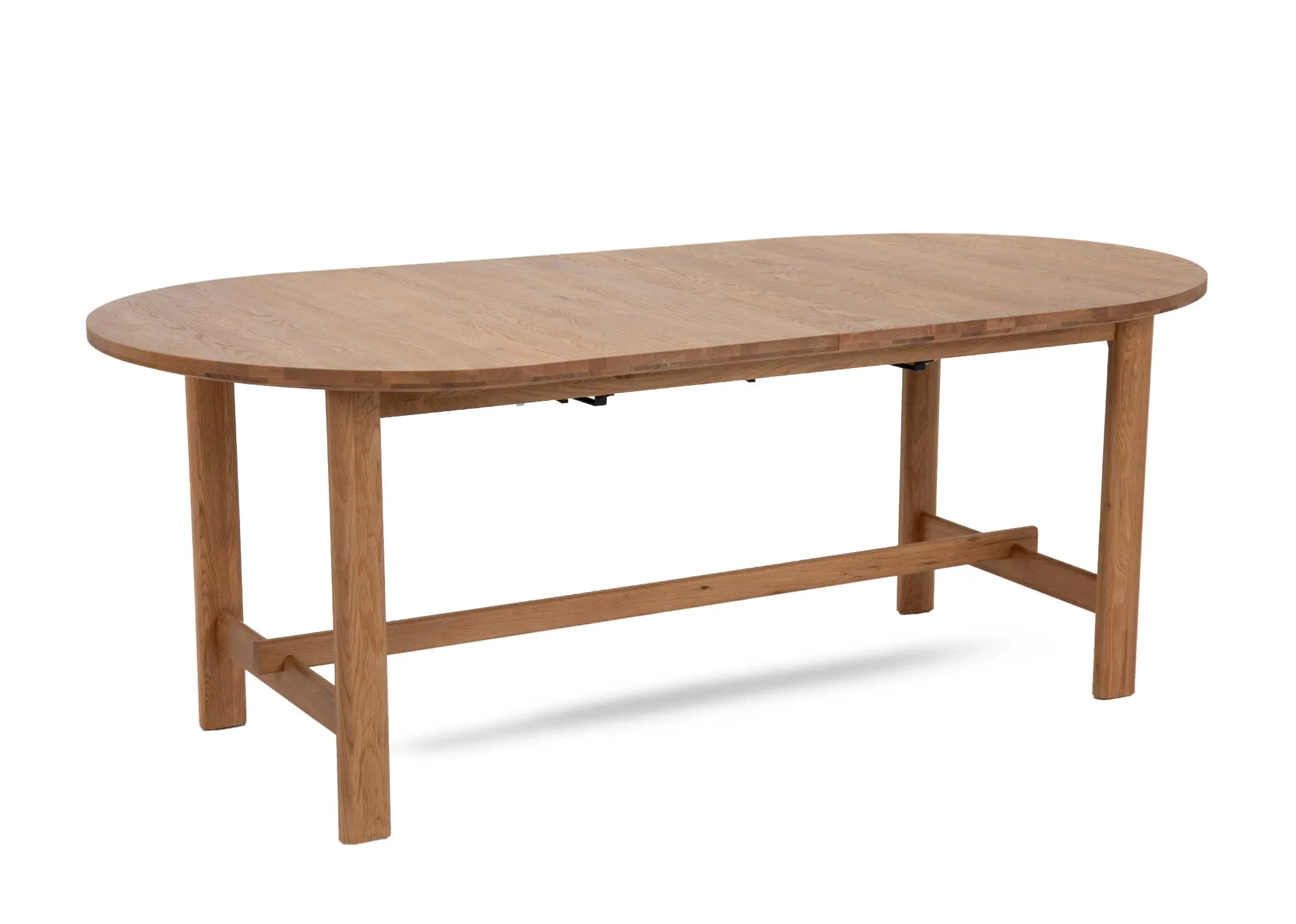 Oval Oak Extendable Dining Table with 2 Leaves - Halo - EZ Living Furniture