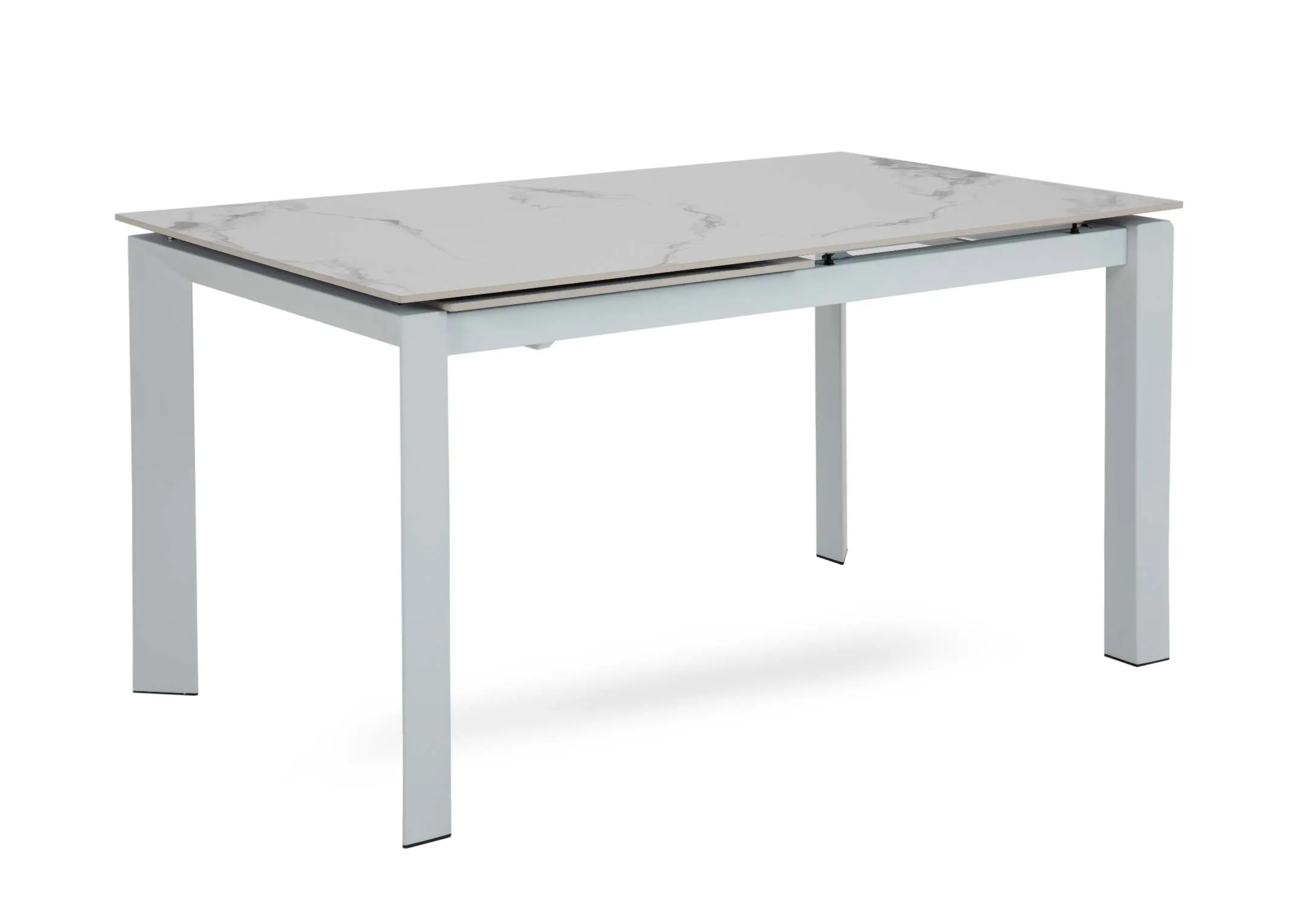 White Marble Effect Extendable Dining Table - Samara - EZ Living Furniture