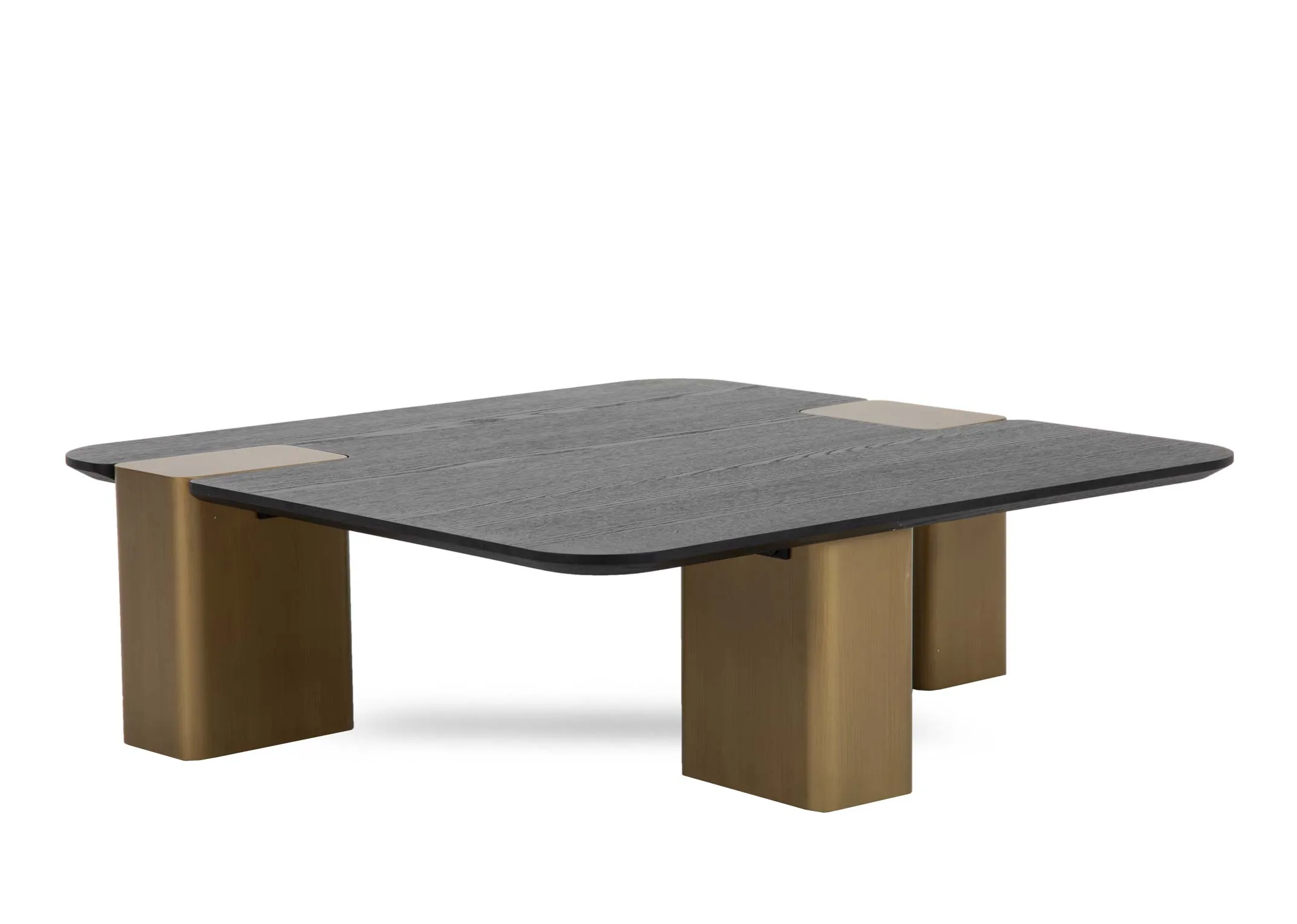 Black Oak & Gold Coffee Table - Echo - EZ Living Furniture