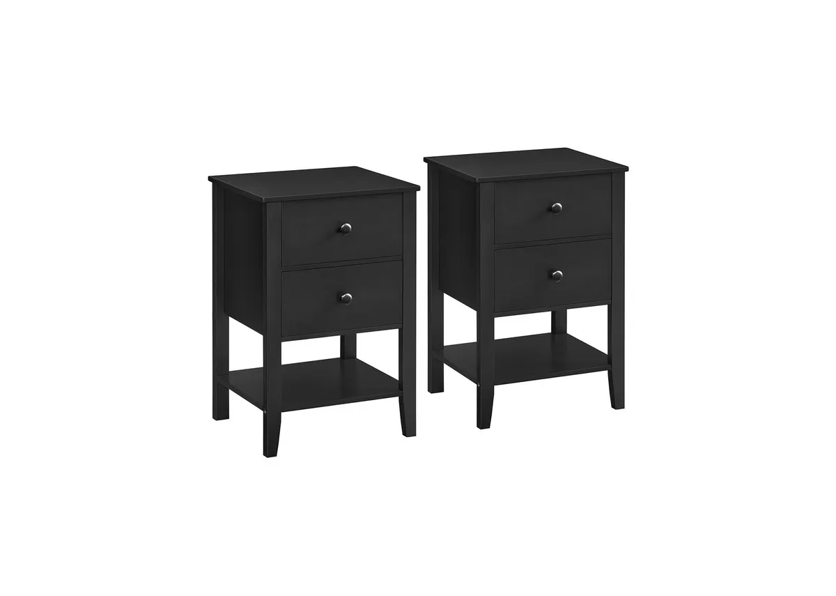 Black bedside lockers store