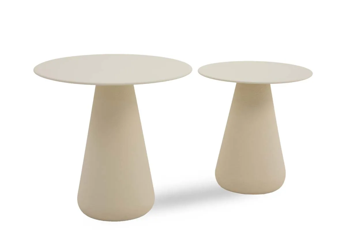 Set of 2 Cream Side Tables Tavish